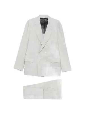 Brunello Cucinelli Double-breasted Checked-pattern Suit