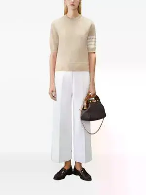 Thom Browne 4-bar T-shirt - Neutrals