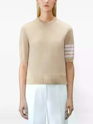 Thom Browne 4-bar T-shirt - Neutrals