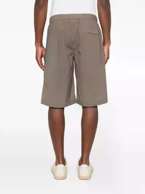 Herno Elasticated-waist Pleated Shorts - Brown