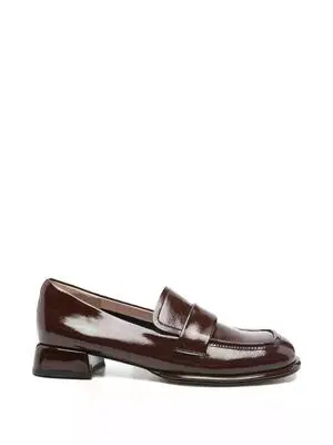 SERGIO MORETTI FIRENZE Patent-finish Square-toe Loafers