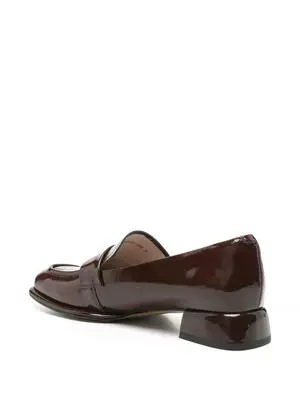 SERGIO MORETTI FIRENZE Patent-finish Square-toe Loafers