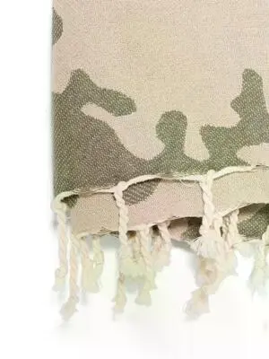 MC2 SAINT BARTH Camouflage-pattern Fringed Beach Towel
