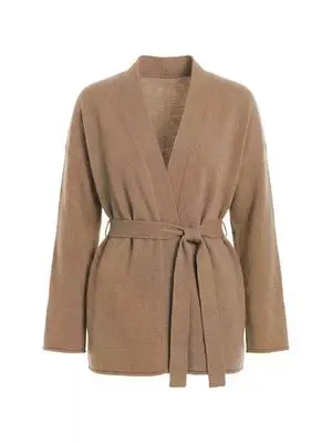 Max Mara Belted V-neck Cardigan
