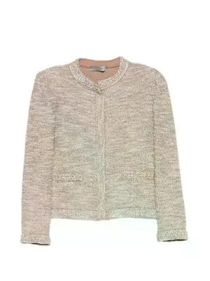 D.exterior Sequin-embellished Tweed-effect Jacket