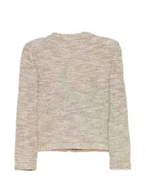 D.exterior Sequin-embellished Tweed-effect Jacket