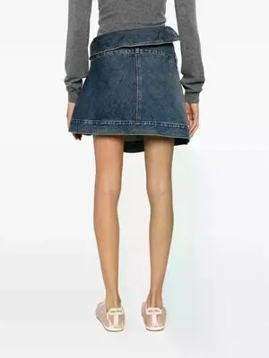 AUGUST BARRON Asymmetric Fold-over Skirt