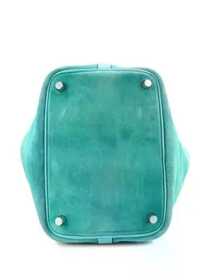 Hermès Picotin Lock Bag Dobliss Suede And Swift Pm - Blue