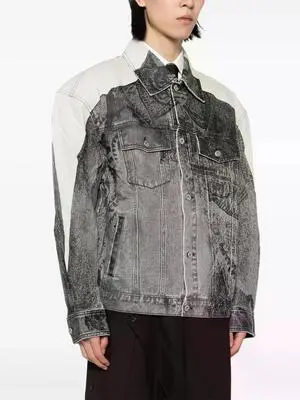FENG CHEN WANG Denim Jacket - Grey