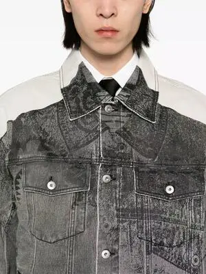 FENG CHEN WANG Denim Jacket - Grey