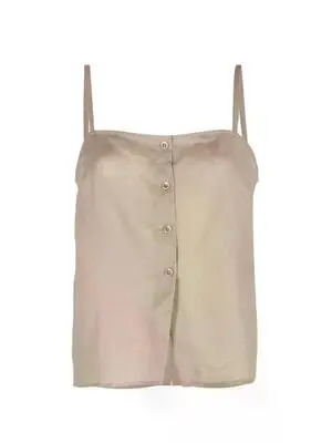 FRAME Linen Button-up Top - Neutrals