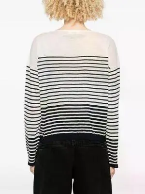 ROBERTO COLLINA Striped Long Sleeve Top