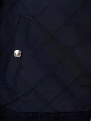 BOSS Knitted Wool Quilted Bomber Jacket