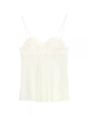 CORDERA Sweetheart Neck Spaghetti-strap Top - Neutrals