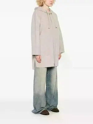 Max Mara Hooded Zip-up Coat