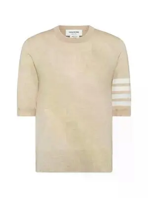 Thom Browne 4-bar T-shirt - Neutrals