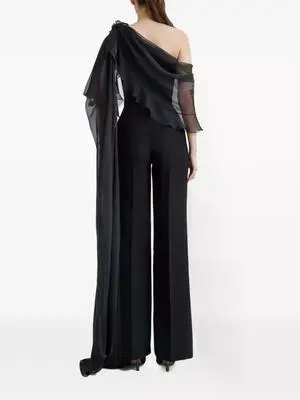 GEMY MAALOUF Ruffled One-shoulder Jumpsuit