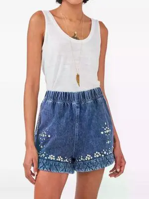 HAYLEY MENZIES Cyndi Stud-embellished Denim Shorts