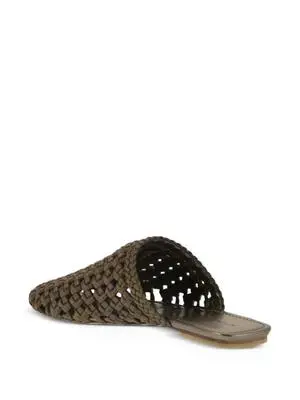 STUART WEITZMAN Marina Interwoven Satin Mules