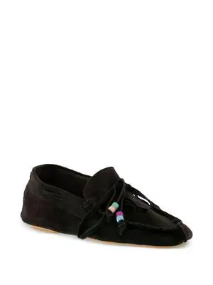 ANNIEL Fringed Suede Loafers