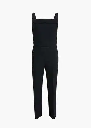 Khaite Crepe Dungaree - Black