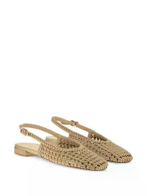 STUART WEITZMAN Marina Woven Slingback Ballet Flats