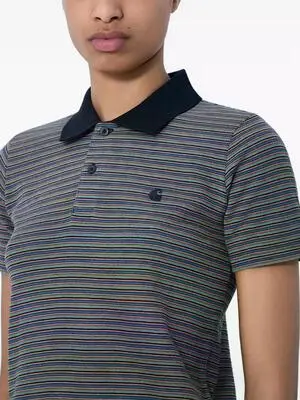Carhartt Work In Progress Dion Striped Polo Shirt - Blue