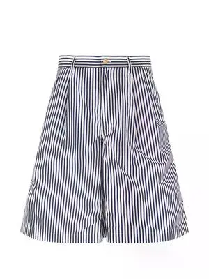 Comme Des Garçons Striped Pleated Shorts