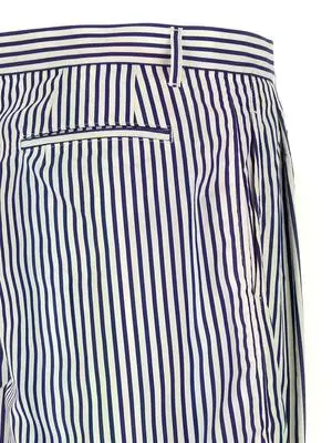 Comme Des Garçons Striped Pleated Shorts