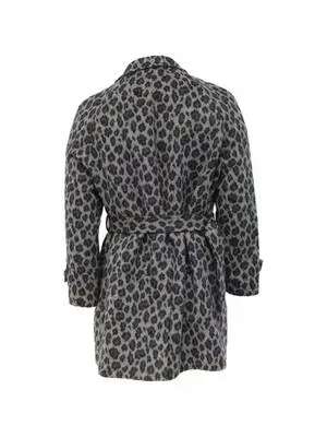 Saint Laurent Leopard-print Belted Coat