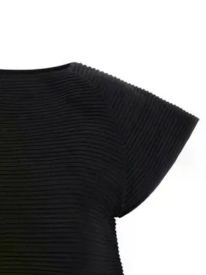 Issey Miyake Corrugated Knit Dress - Black