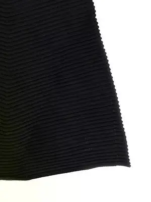 Issey Miyake Corrugated Knit Dress - Black