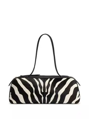 Khaite Simona Zebra Print Shoulder Bag - Black