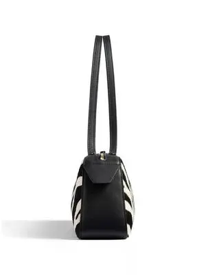Khaite Simona Zebra Print Shoulder Bag - Black