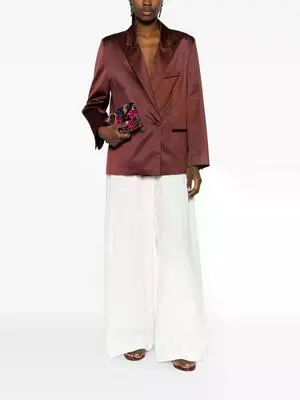 FORTE_FORTE Satin Double-breasted Blazer
