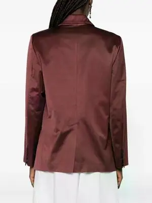 FORTE_FORTE Satin Double-breasted Blazer