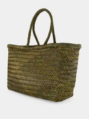 Dragon Diffusion Triple Jump Big Woven Leather Tote