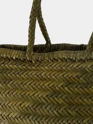 Dragon Diffusion Triple Jump Big Woven Leather Tote