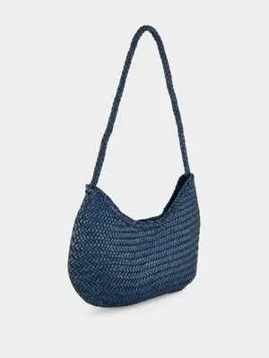 Dragon Diffusion Nova Luna Woven Leather Bag - Blue