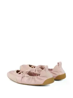Chloé Lace-up Ballet Flats - Pink