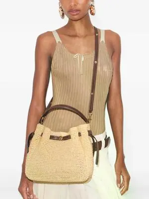 Tory Burch Romy Woven Bucket Bag - Neutrals
