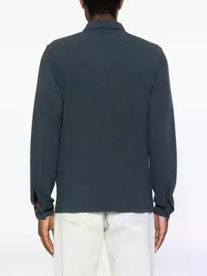 Stone Island Logo-patch Long-sleeve Polo Shirt