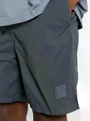 Stone Island Logo Patch Track Shorts - Blue