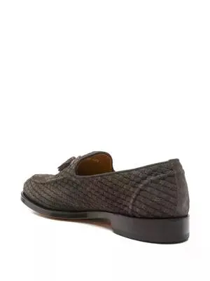 DOUCAL'S Woven Tassel Loafers - Brown