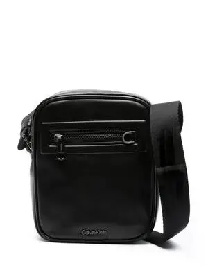 Calvin Klein Logo Lettering Messenger Bag - Black