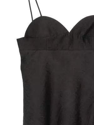 CORDERA Sweetheart-neck Spaghetti-strap Top - Black