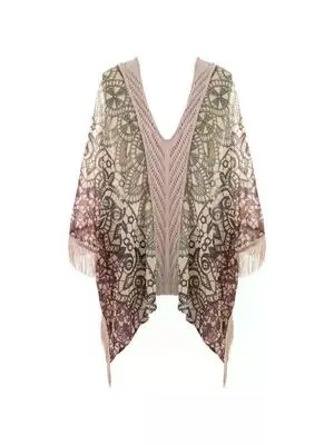 CECILIA PRADO Ava Fringe V-neck Kaftan - Neutrals