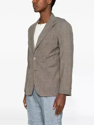 BARBA NAPOLI Single-breasted Blazer - Brown