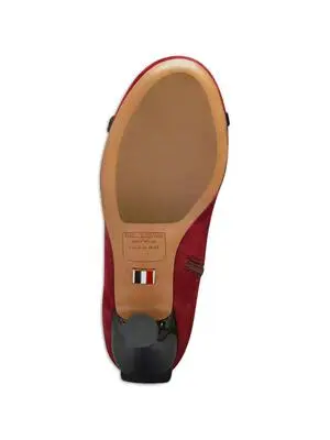 Thom Browne Soft Suede Trompe L’œil 4-bar Sandal Boots 105mm - Red
