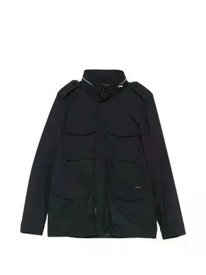 MOORER Denver Shoulder-epaulette Jacket - Blue